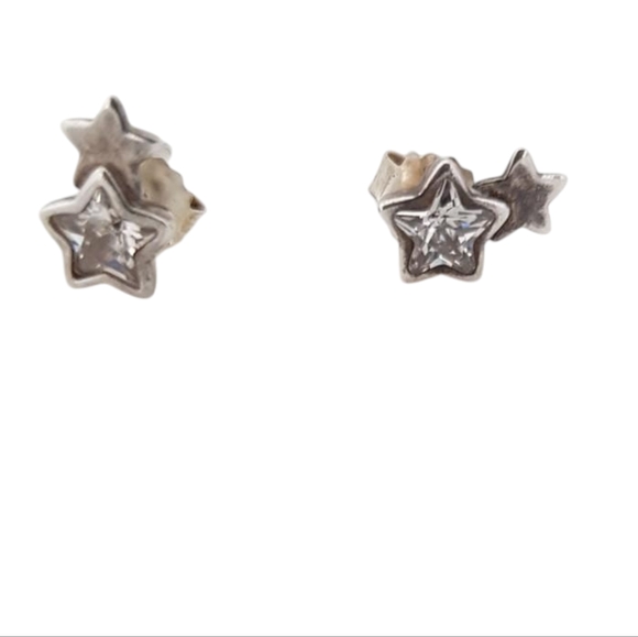 Pandora | Jewelry | Pandora Twin Star Stud Earrings W Dust Bag Nwt ...